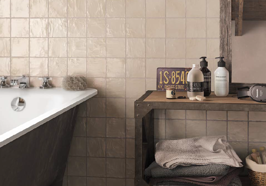 Krémové retro obklady do koupelny | Eshop Obklady Vilímek