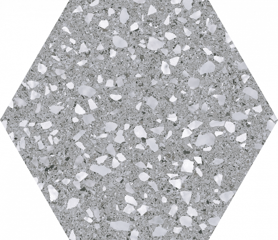 Dlažba jako kámen Codicer Hex 25 Venice Silver RD3 - šedá, bílá | Eshop Obklady Vilímek