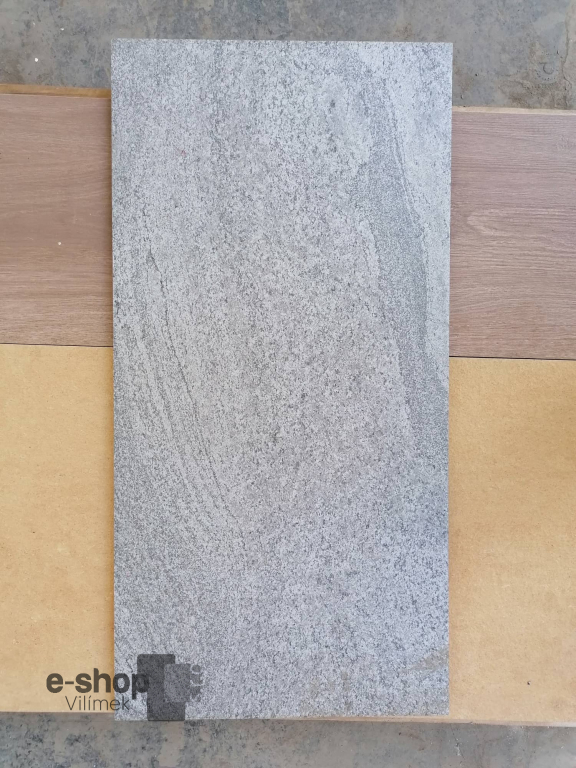 2cm dlažba jako kámen Del Conca Quartz Grey 40x80 (tl.18mm) - šedá