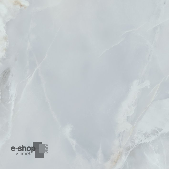 Dlažba jako mramor Azteca Onyx Light Blue 60x60 Lux. Rett. - modrá