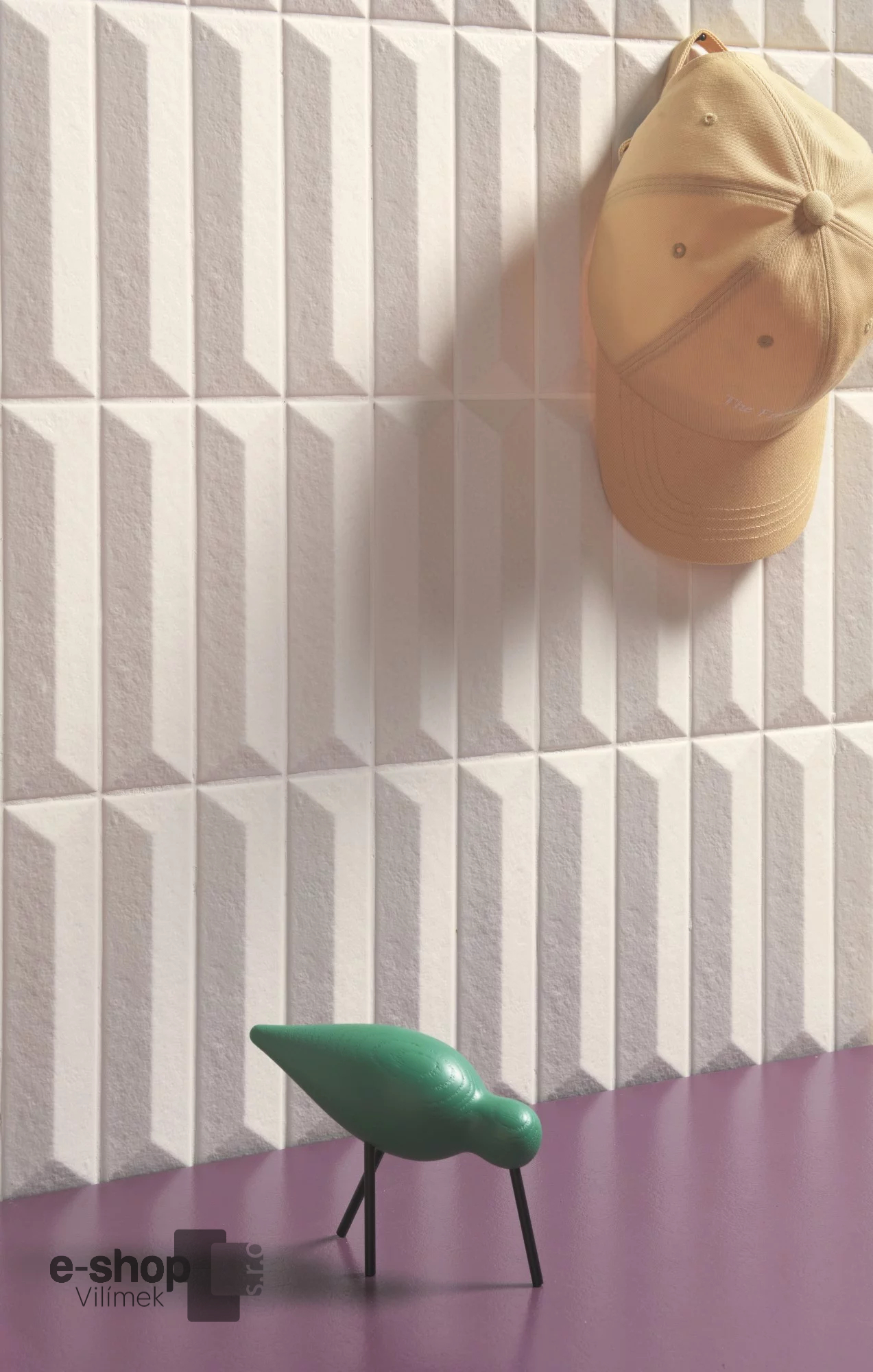 Obklad 41zero42 Kappa White Raw 3D 5x20 - bílá