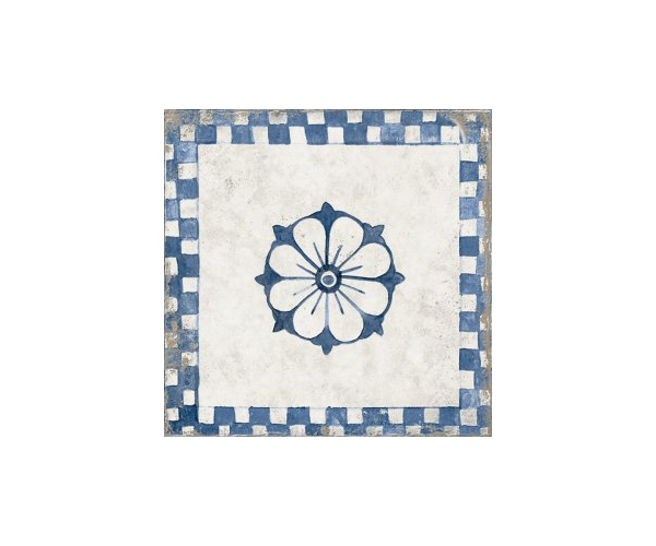 Modro-béžová vzorovaná retro dlažba Del Conca SN Sorrentina Laurito 20x20