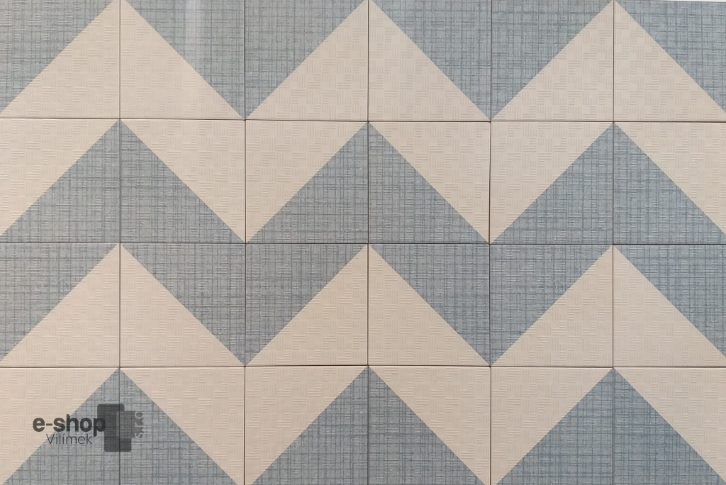 Protiskluzná retro dlažba Equipe Area15 Triangle Blue GRIP 15x15 (1.jakost) (skladem)