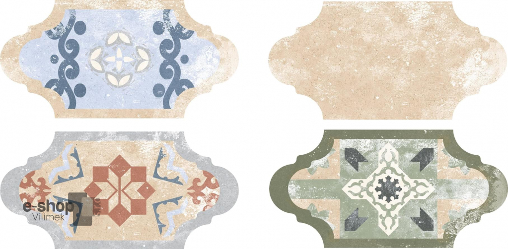 Retro dlažba Codicer Provenzal Corinto Colors 16x33 - multicolor