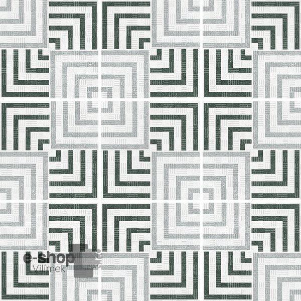 Protiskluzná retro dlažba Equipe Area15 Concentric Grey 15x15 - šedá