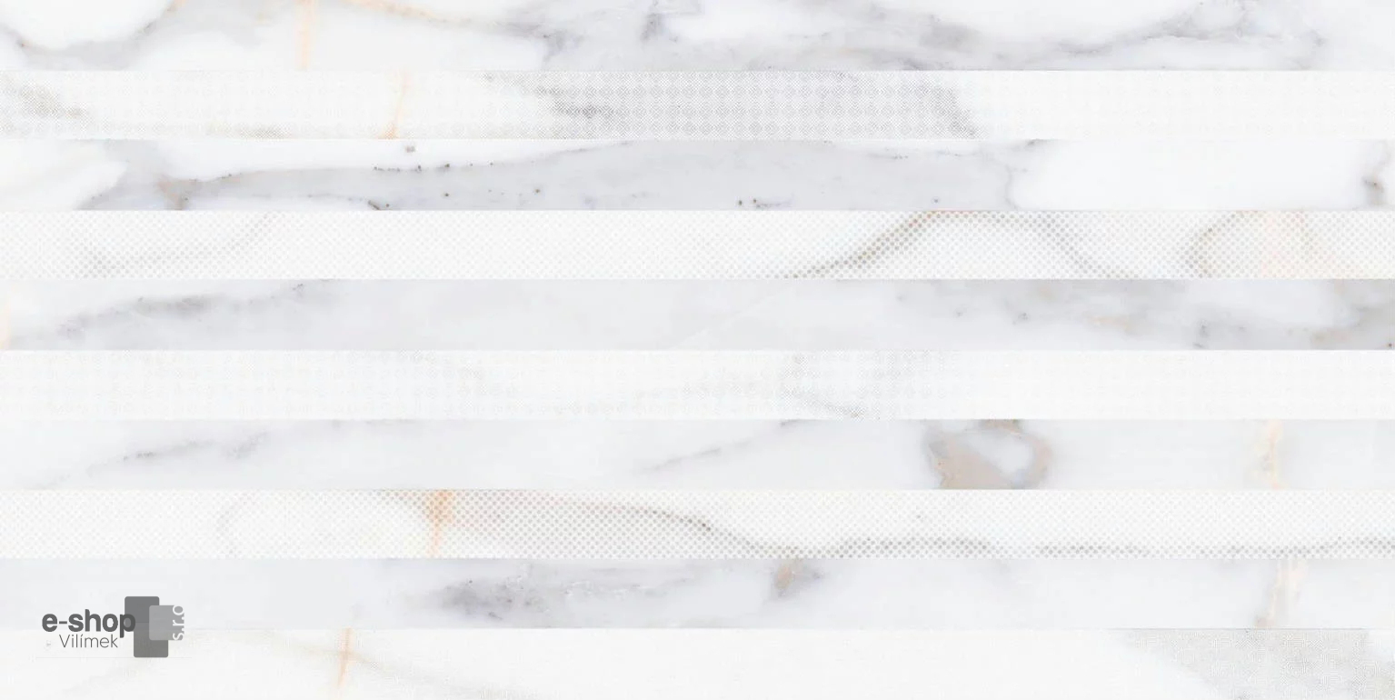 Dlažba jako mramor Codicer Vinca White Deco 33x66 - bílá