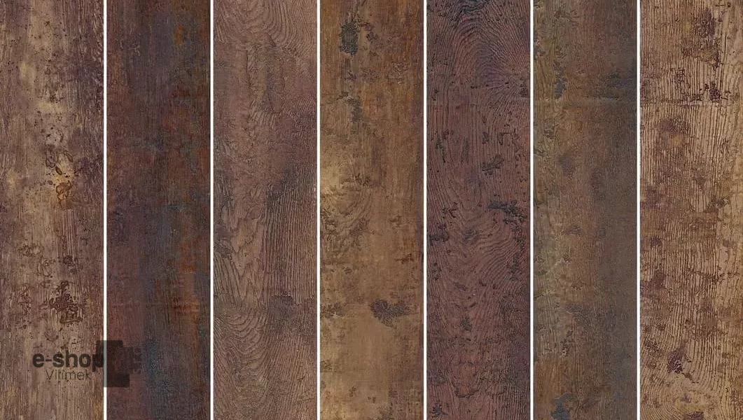 Dlažba jako dřevo Bestile Pamesa Florisant Brown Wood 15x60 - hnědá ...
