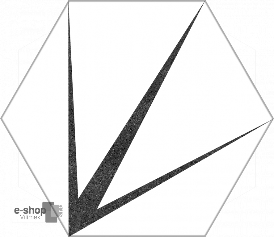 Vzorovaná dlažba Codicer Hex 25 Trident Blanco (skladem)