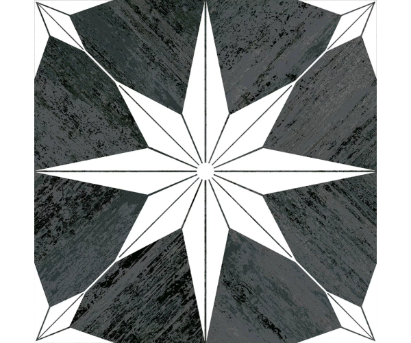 Vzorovaná dlažba Codicer Stella Cassis Night 25x25