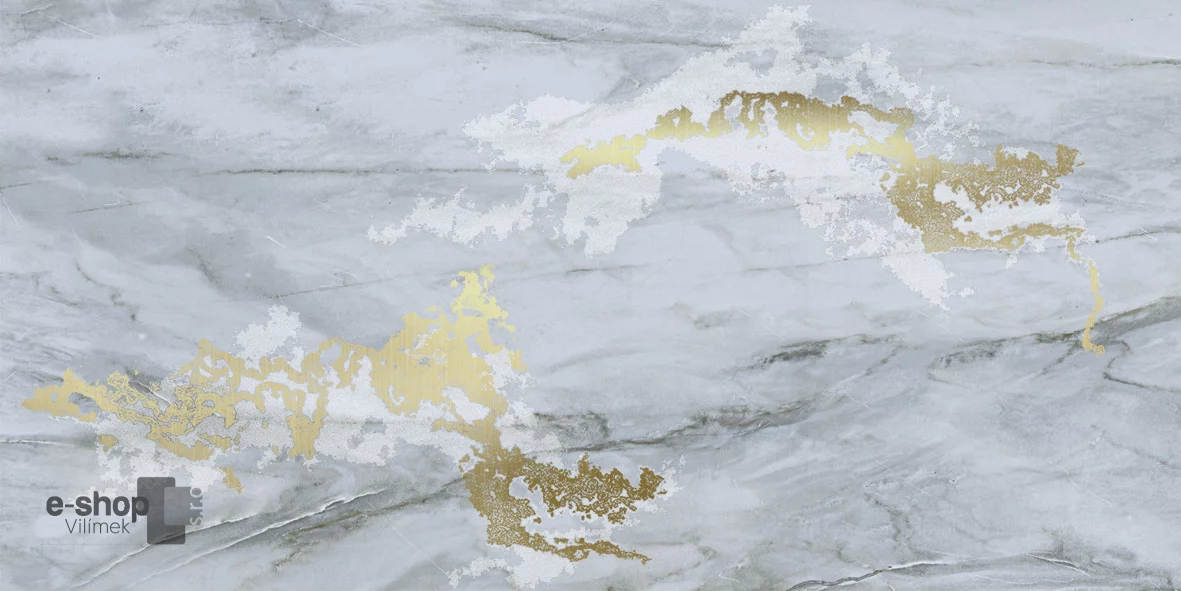 Dlažba jako mramor Brennero Venus Solitaire Gold Blu 30x60 Lapp. + Rett