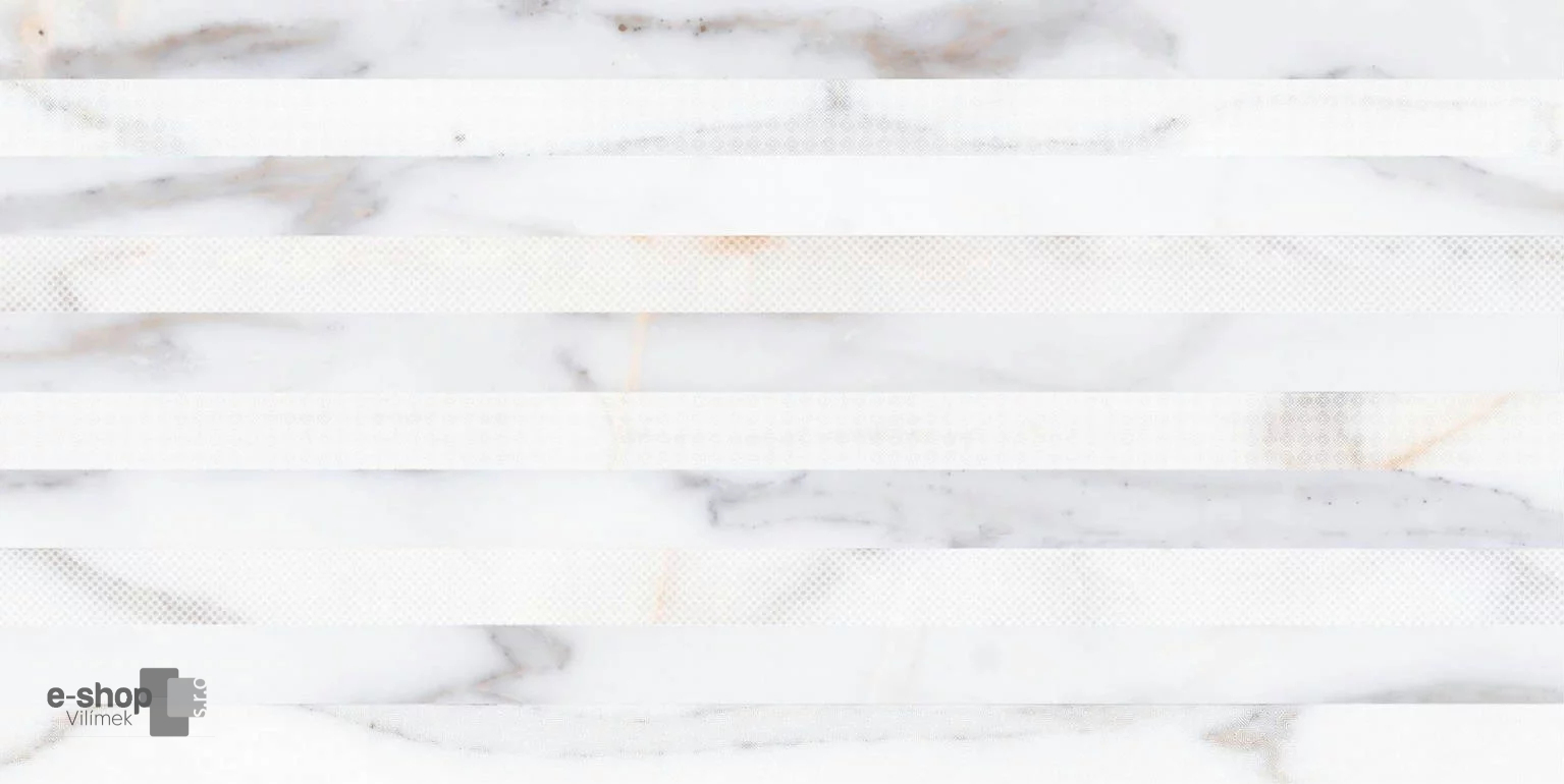 Dlažba jako mramor Codicer Vinca White Deco 33x66 - bílá