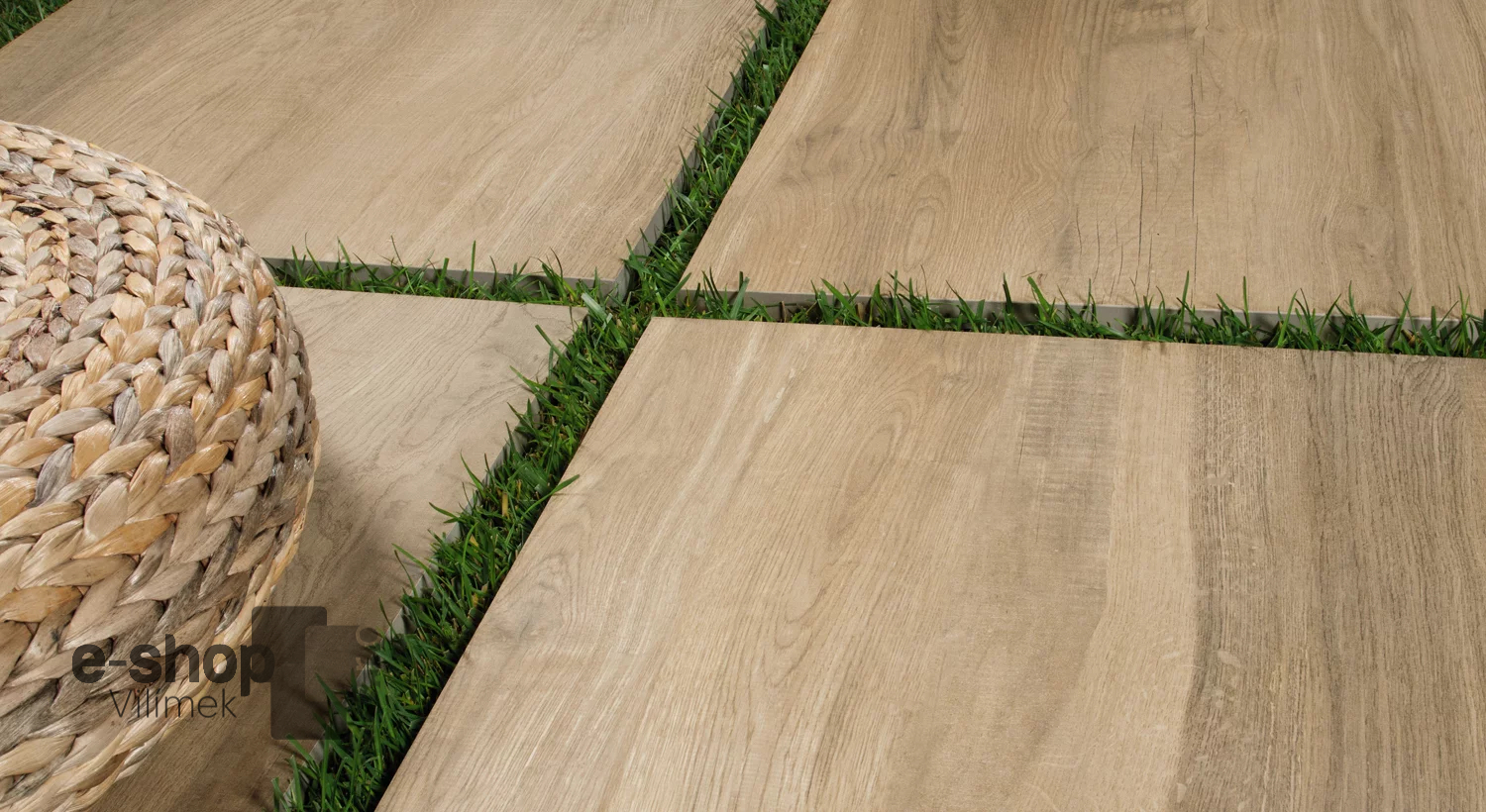 2cm dlažba jako dřevo Castelvetro Aequa Tur 60x60 Rett. - hnědá