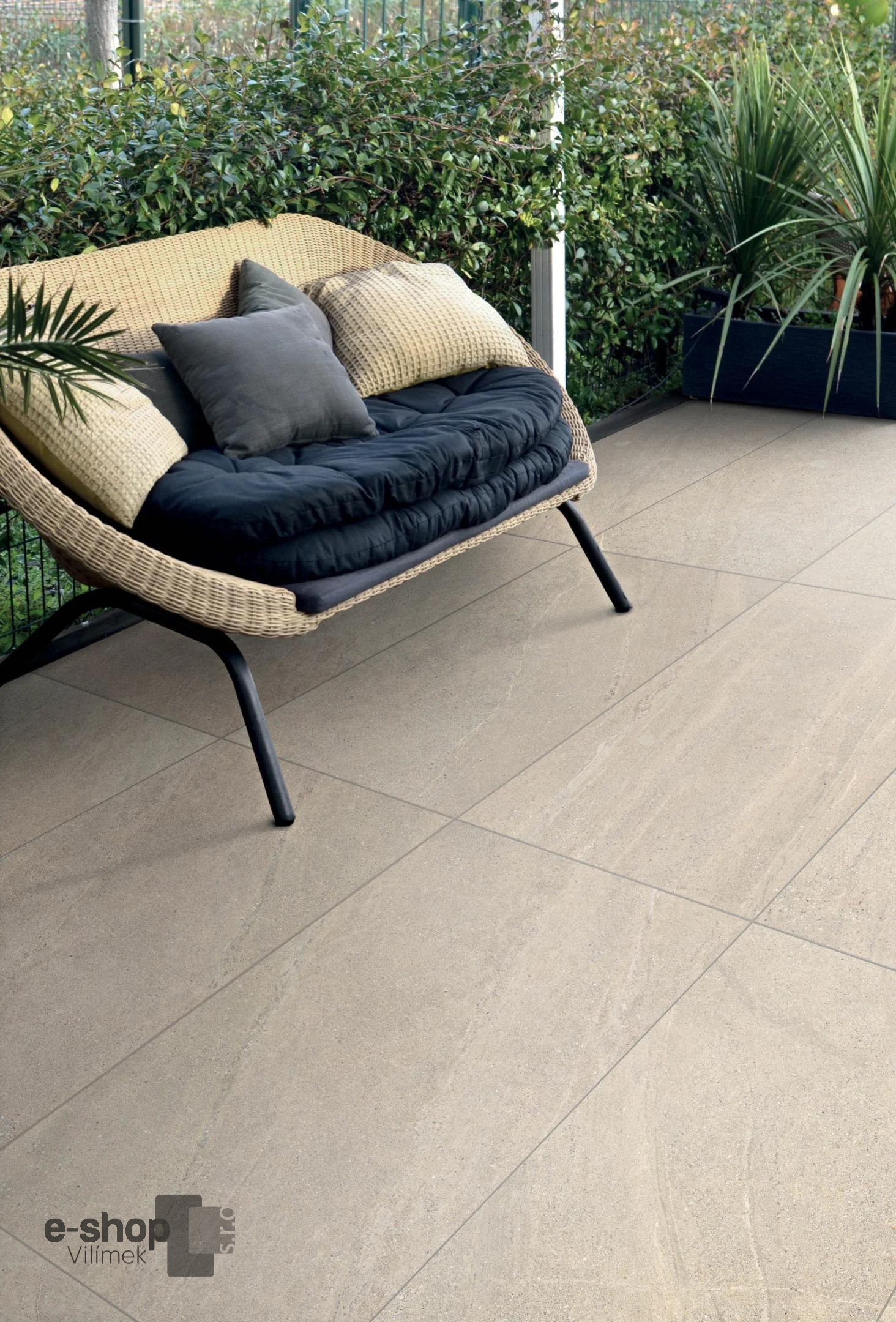 2cm dlažba jako kámen Flaviker Rockin Desert 60x120 Rett. - béžová