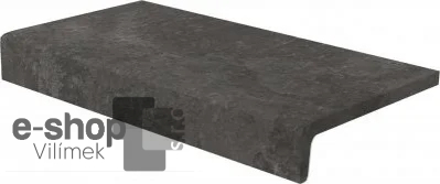 Schodovka jako kámen Del Conca Nat HNT8 Nero Elemento a L monolitico ...