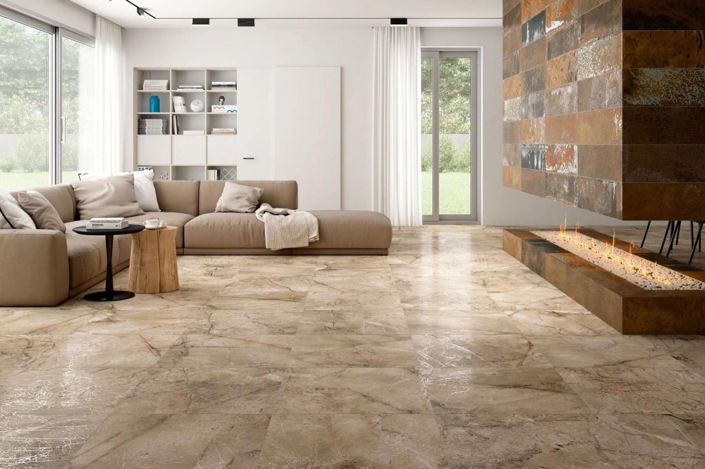 Kombinace imitace kamene Velvet Taupe a Kovovky Maheno (Codicer)