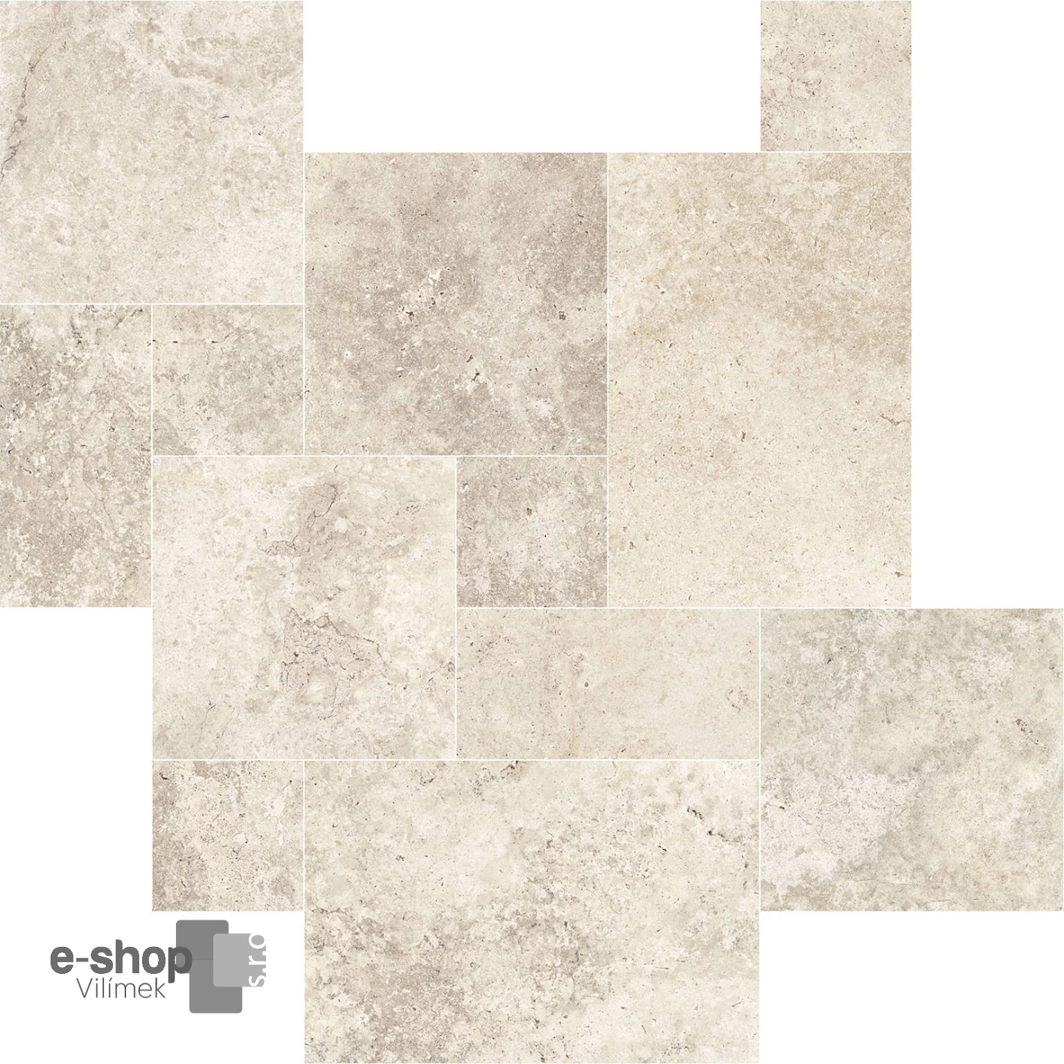 Dlažba jako kámen Codicer Trevi Ivory RD3 Modular 44x66 - béžová