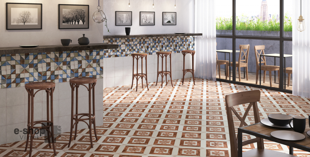 Vzorovaná dlažba Del Conca SN Sorrentina Pozzano 20x20