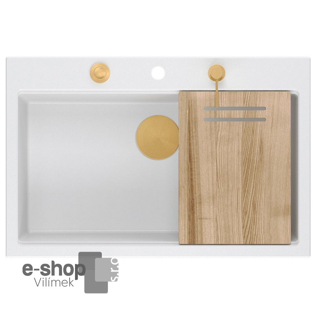 Quadron - Granitový Dřez Marc 110 Workstation White Měď Hqm7650u1_pvdc1