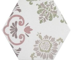 Vzorovaný obklad Codicer Gaudi Lux White Hex 22x25 - bílá