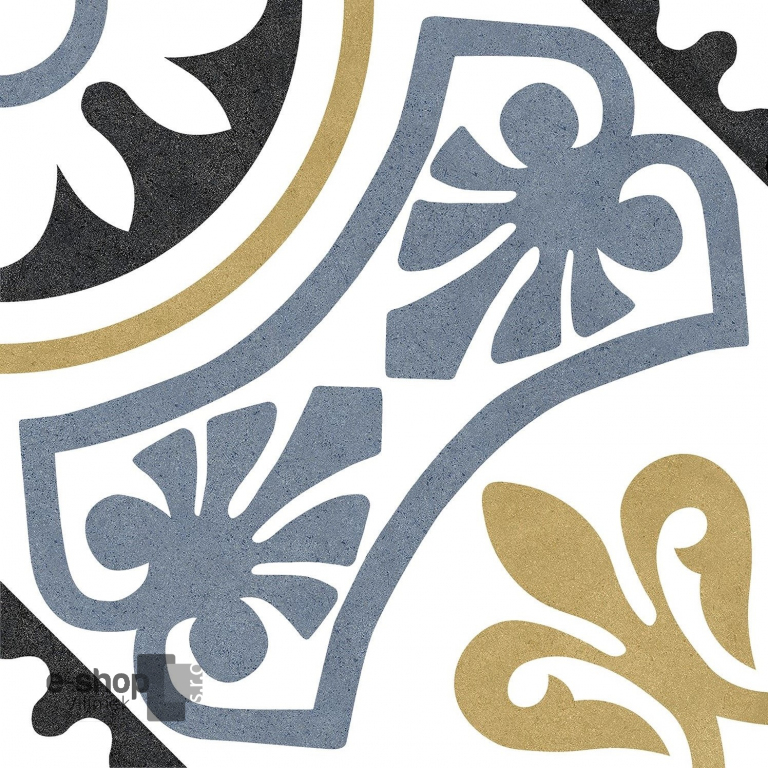 Retro dlažba Codicer Tiena Blue 25x25