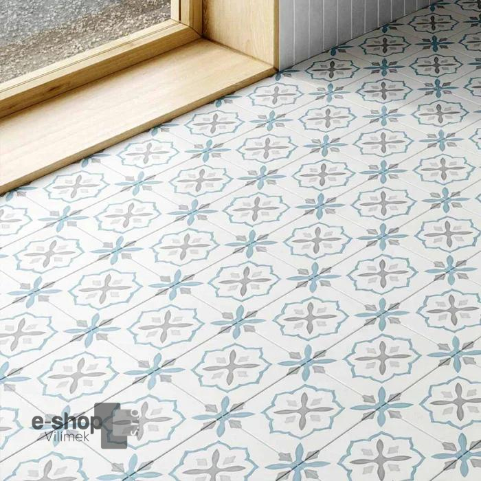 Retro dlažba Deceram PAM Sirocco Cros Blue 22,5x22,5