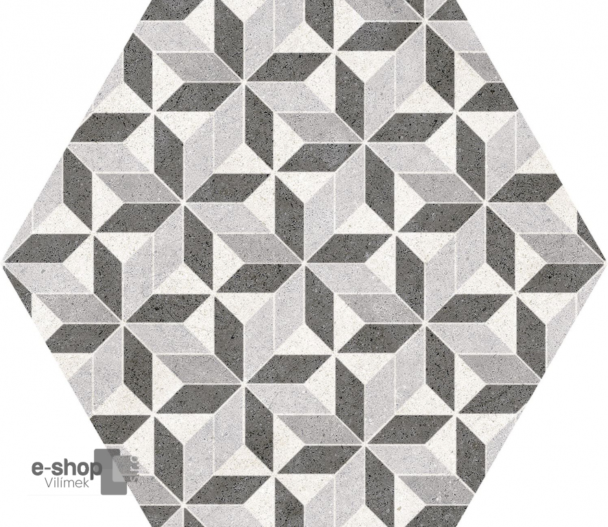 Retro dlažba Codicer Vintage Hex Mix 22x25