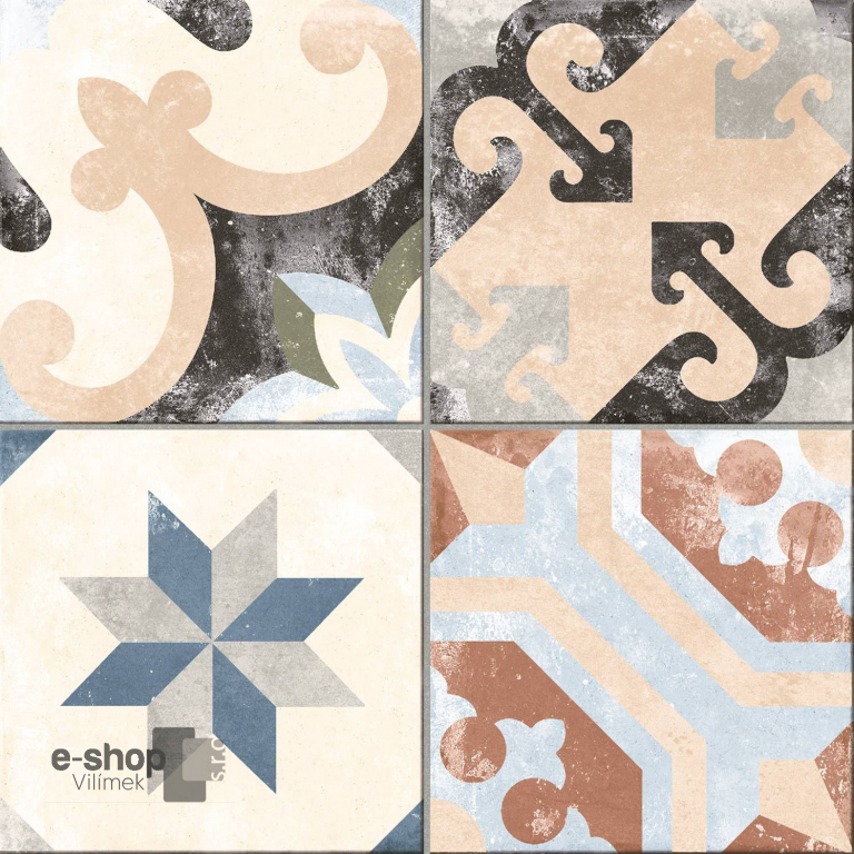 Retro dlažba Codicer Borne Mix Multicolor 25x25 - multicolor