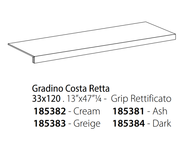 Protiskluzná schodovka jako kámen Sichenia Ar_Gent Ash Gradino Costa ...