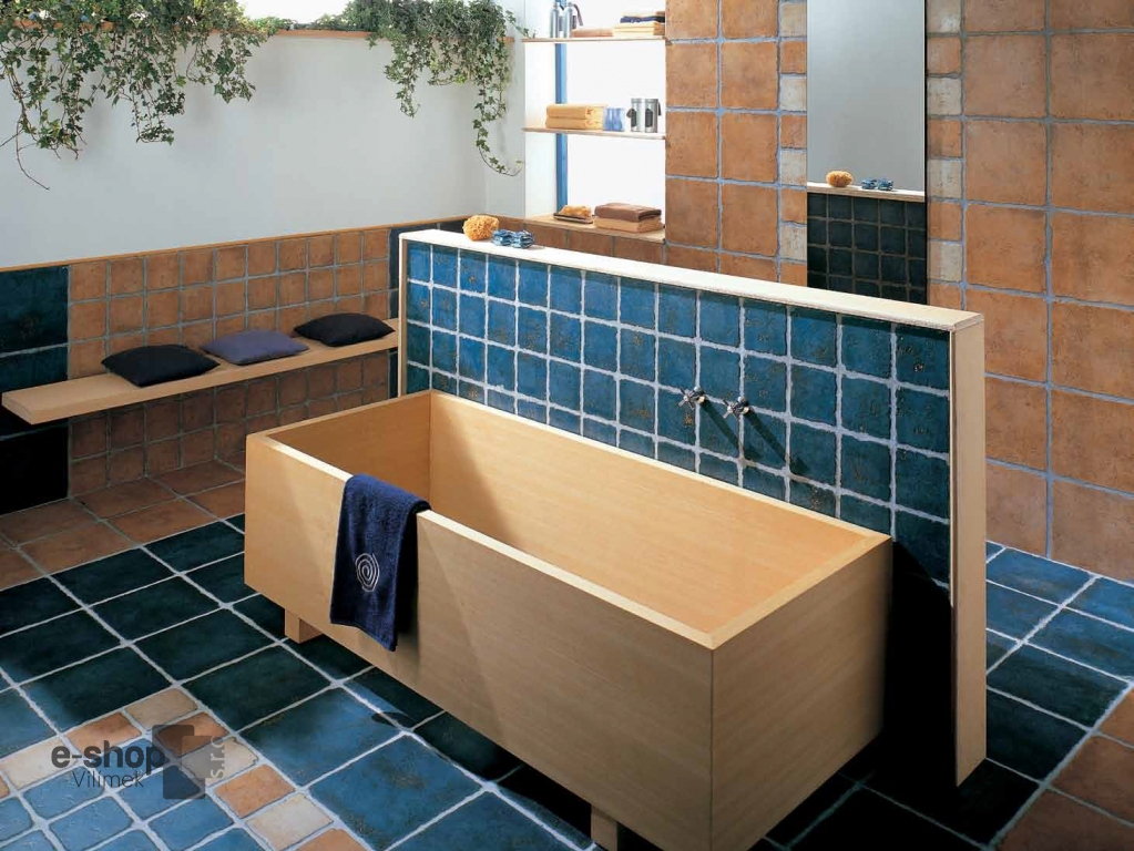 Modrá dlažba jako cihla Cerdomus Kyrah Ocean Blue 20x20 - R10