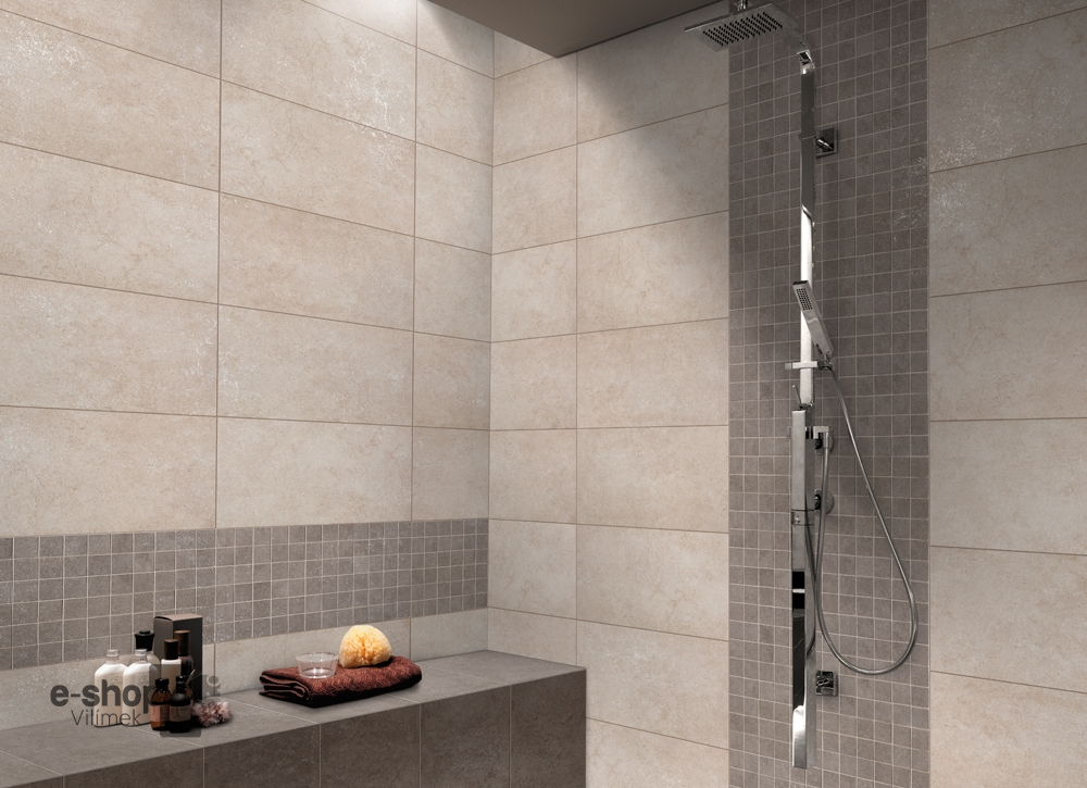 Obklady do koupelny Saime Neutra Tortora a Piombo