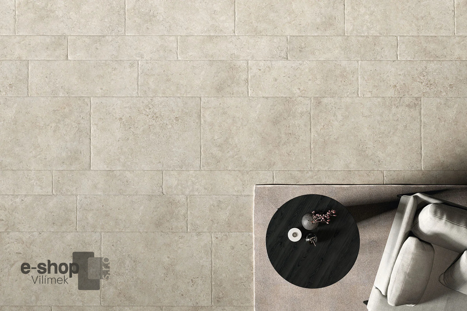 Dlažba jako kámen Coem Golden Stone Grey Nat. Rett. 60,4x60,4 - šedá