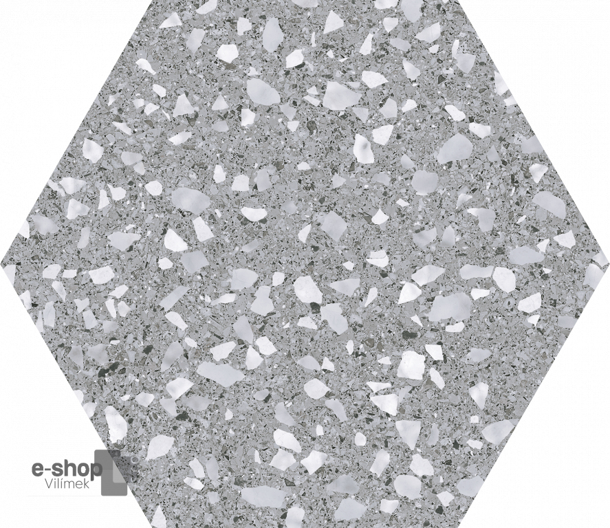 Dlažba jako kámen Codicer Hex 25 Venice Silver RD3 | Eshop Obklady Vilímek