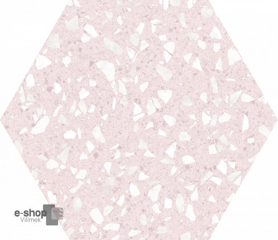 Dlažba jako kámen Codicer Venice Pink Hex 25