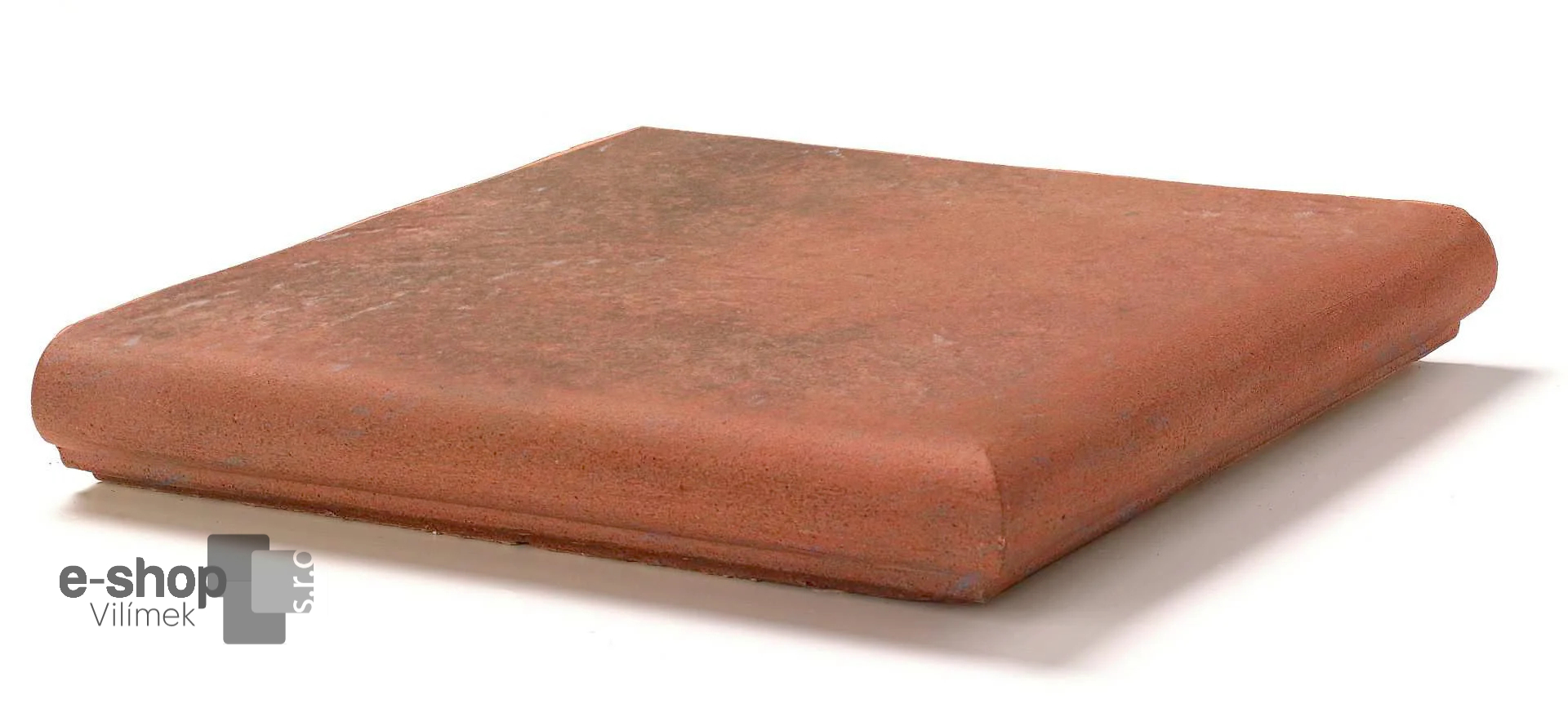 Schodovka jako cihla Gres Aragón Antic Esquina Redondeado Cuero 33x33 - rohová schodovka - cihlová