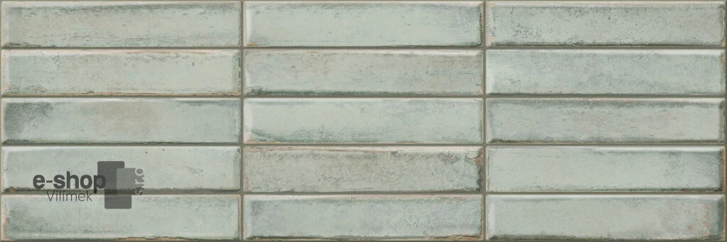 Dekor jako beton Cifre Montblanc Stack Relief Sage Brillo 20x60 - zelená