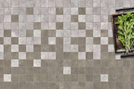 Sprchový kout v kombinaci dekoru Versalles a imitace břidlice Tibet Black (Codicer)