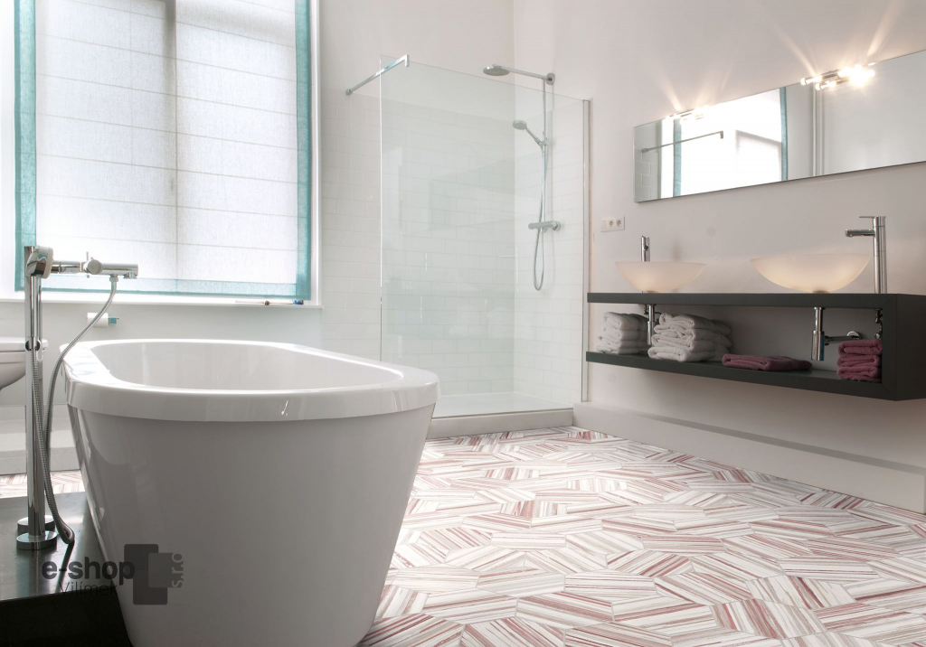 Malovaná DLAŽBA vhodná do koupelny Codicer Hex 25 Flow