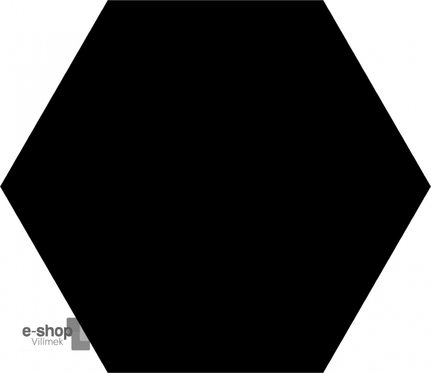Dlažba Codicer Basic Hex 25 Black 22x25 - černá