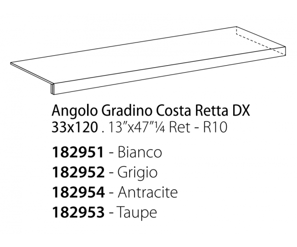 Schodovka jako kámen Sichenia Ardes Bianco Angolo Gradino Costa Retta ...
