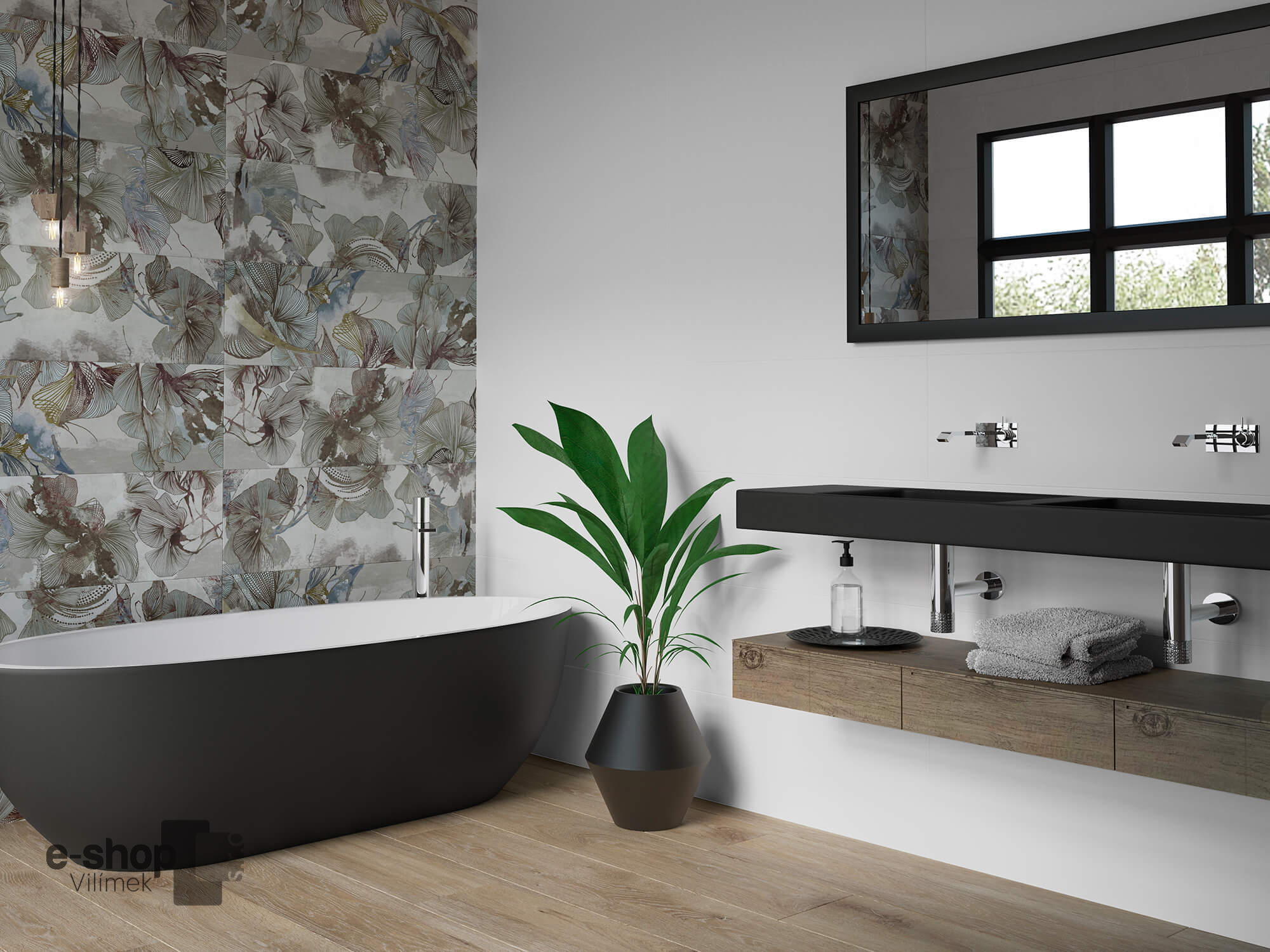 Vzorovaný obklad Navarti Iris Icon Snow 30x90 Matt. Rett. RLV - bílá
