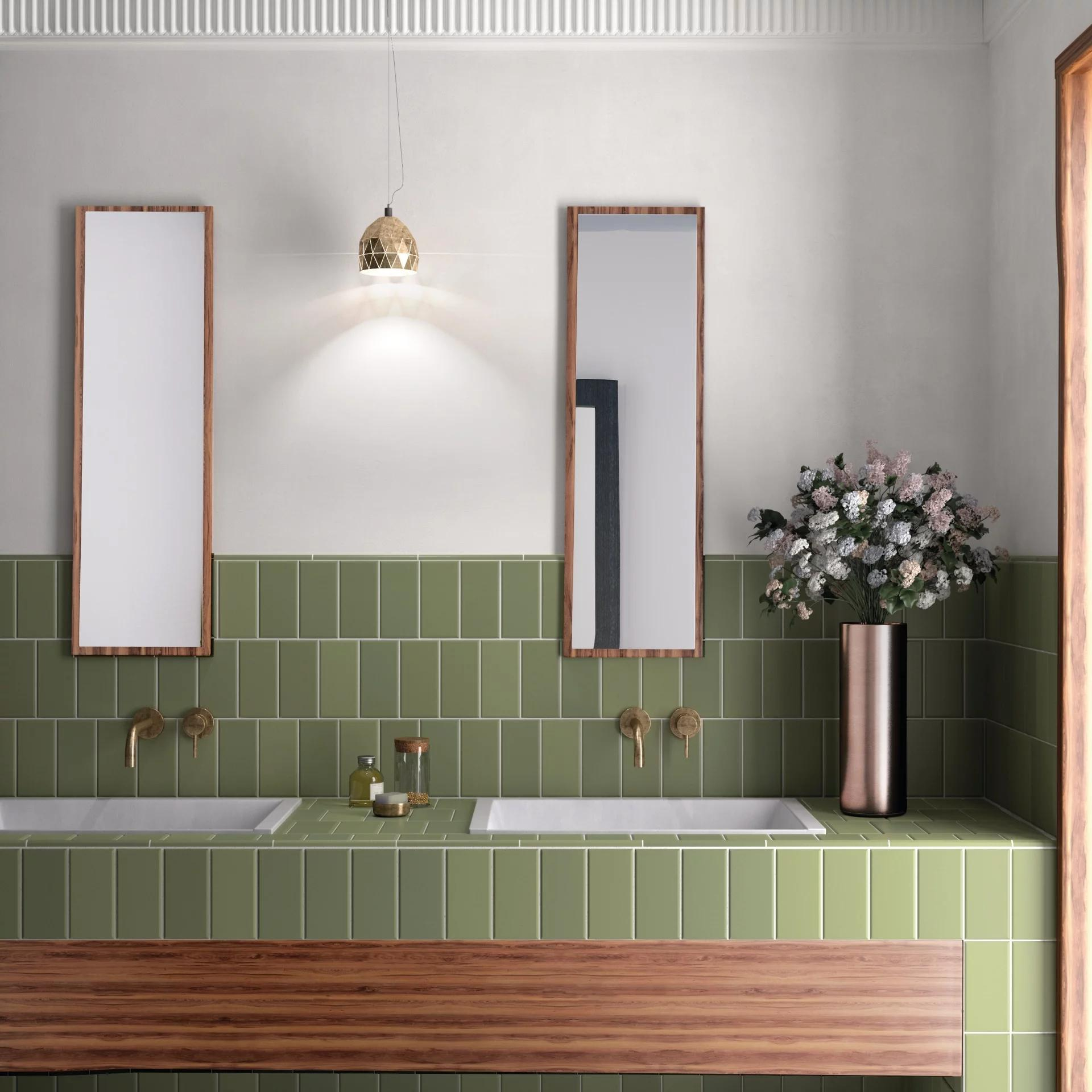 Equipe Matelier Amazonia Green 7,5×30 – zelený obklad do interiéru