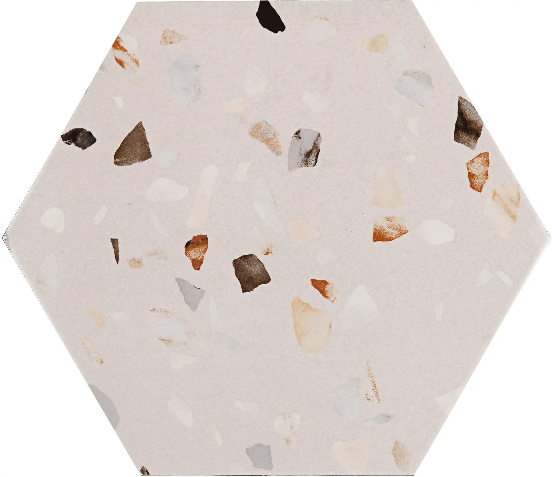 Dlažba jako terrazzo Bestile Pamesa Hexa Bes. Doria Sabbia 25,8x29 - béžová