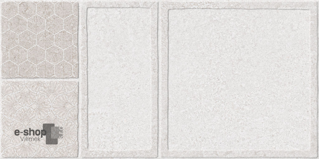 Obklad jako cihla Codicer Serena Blocks White 33x66 - šedá