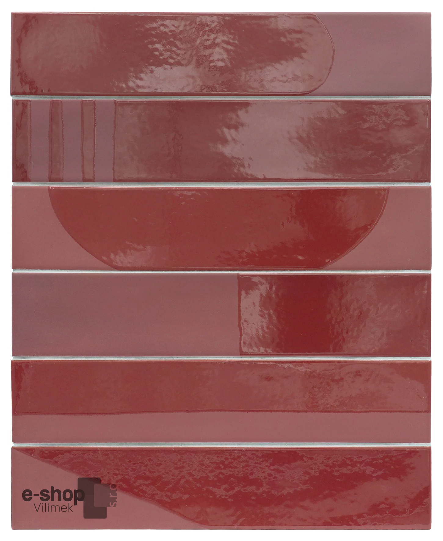Luxusní dlažba Equipe Wadi Decor Garnet 6x30 - vínová