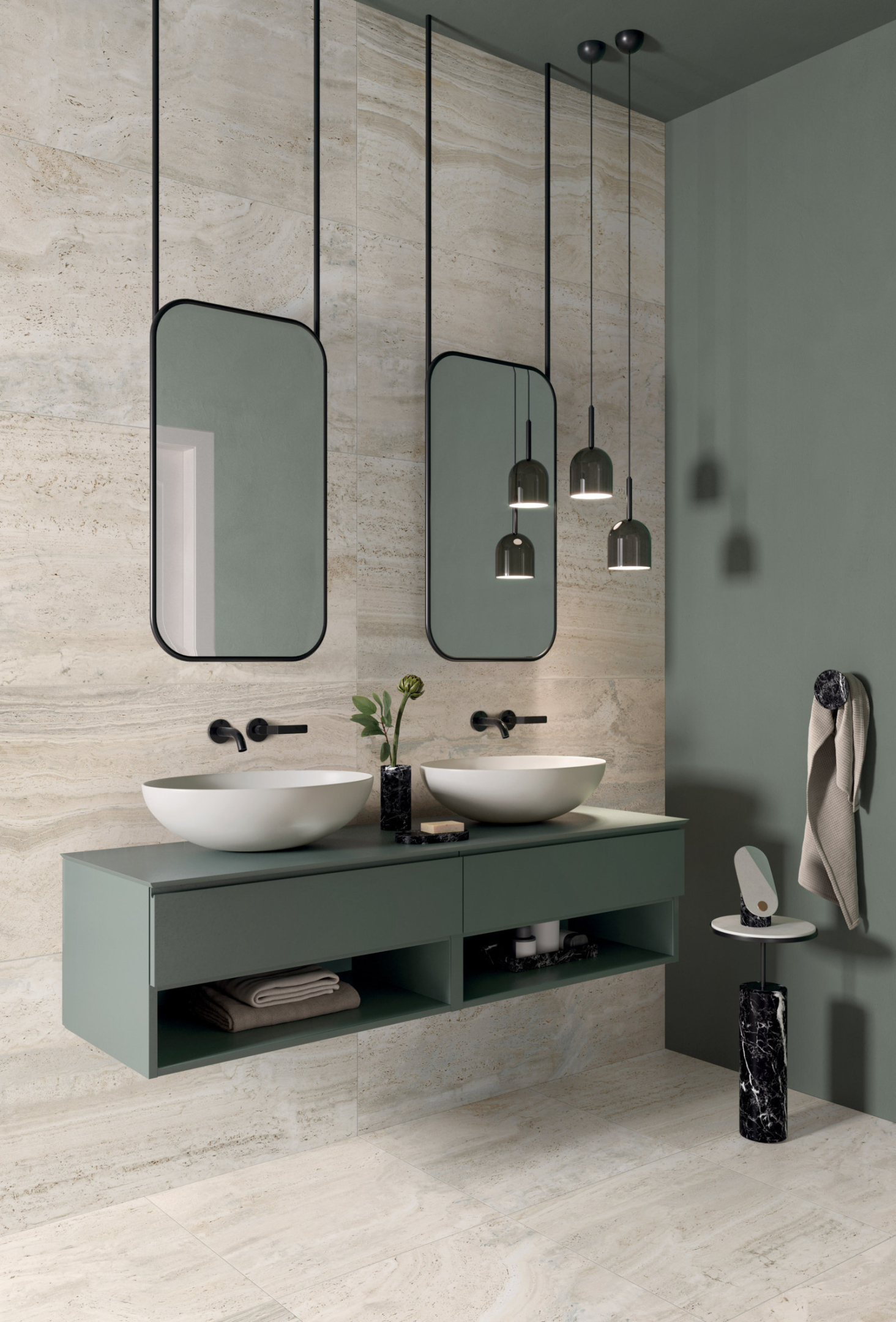 Keramický obklad v designu Travertinu Flaviker Navona Bone Vein 60x120 ...