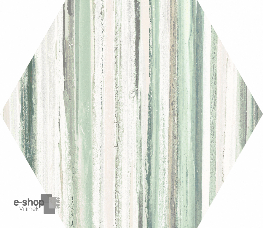 Vzorovaná dlažba Codicer Flow Green Hex 22x25