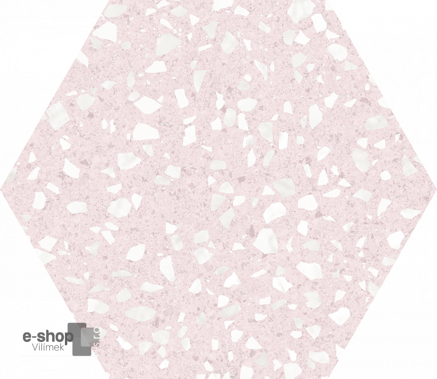 Dlažba jako kámen Codicer Venice Pink Hex 25