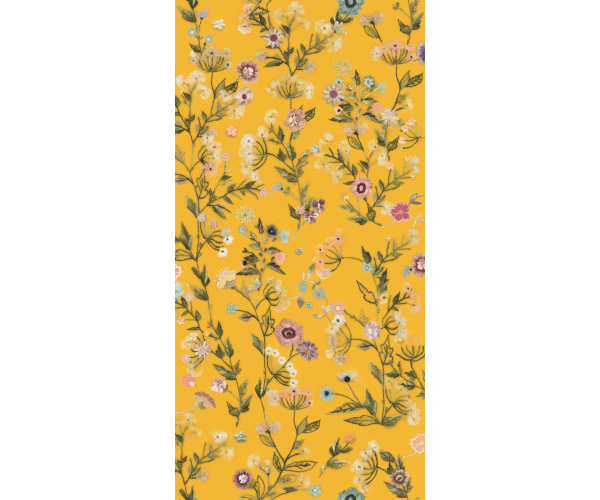 Vzorovaný dekor 41zero42 PAPER41 UP Carla 50x100 - žlutá